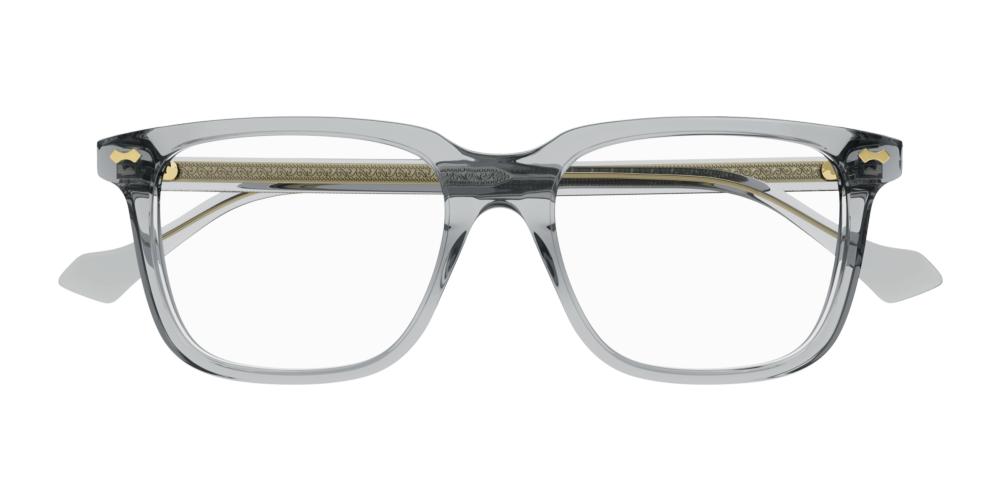 Gucci GG0737O men Grey Squared Eyeglasses – Otticanet